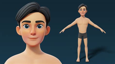 Cartoon Character Male Base Model Model Turbosquid 2209742
