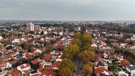 Aerial View Of A Residential District In The Suburbs Of Buenos Aires