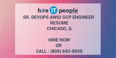 Sr Devops Awsgcp Engineer Resume Chicago Il Hire It People We
