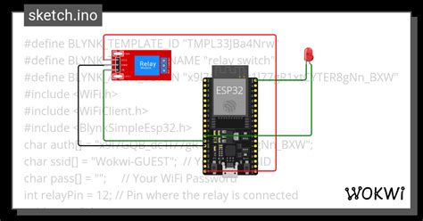 Relay Switch Wokwi Esp32 Stm32 Arduino Simulator Relay Switch Wokwi Esp32 Stm32 Arduino Simulator