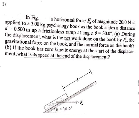 Solved In Fig A Horizontal Force Fa Of Magnitude 20 0 N Is