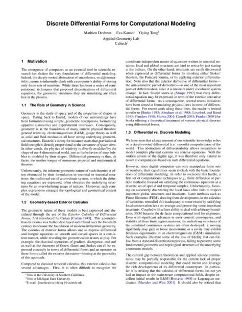 Discrete Differential Forms Applied Geometry Lab Caltech