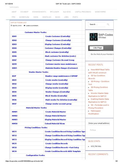 Sap Sd T Codes Pdf Invoice Software