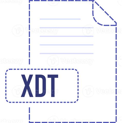 Modern Xdt File Format Icon Dashed Outline 57326658 Png
