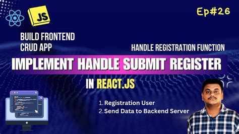 Implementing The User Registration Submit Form In Post Crud App Reactjs And Tailwind Css 26