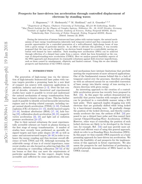 Pdf Prospects For Laser Driven Ion Acceleration Through Controlled