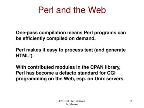 Ppt Perl Practical Extraction And Report Language Powerpoint