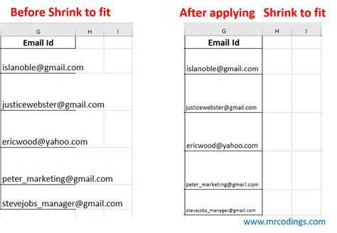 Ms Excel 011 Shrink To Fit Adjust Text Size As Per Cell Width In Ms