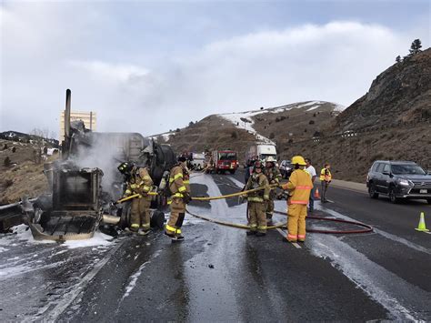 I 70 Closed Near Genesee For Semi Truck Fire