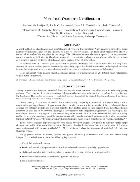 Pdf Vertebral Fracture Classification
