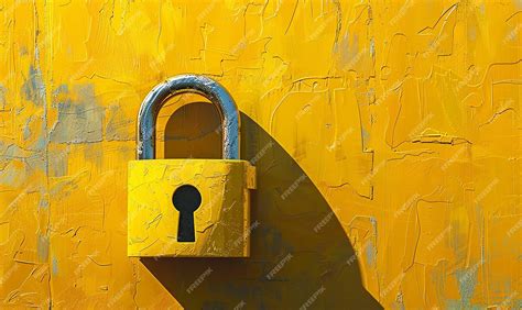 Premium Photo Bright Yellow Padlock