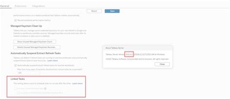 How To Enable Linked Task For Tableau Server