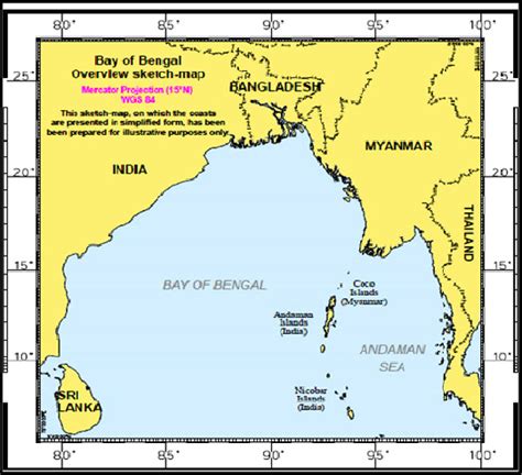 Geography Of The Area Between Bangladesh And Myanmar In The Bay Of