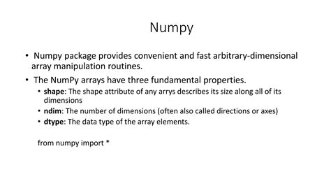 Numpy And Scipy Pptx Computing Technology And Computing