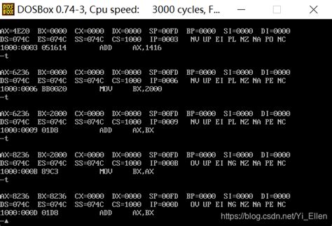 汇编——debug实验1使用debug将下面的程序段写入内存逐条执行 Csdn博客 汇编——debug实验1使用debug将下面的程序段写入内存逐条执行 Csdn博客