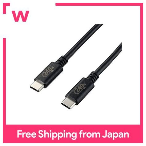 ELECOM สาย USB Type C USB PD EPR Compatible Ultra Rapid Charging 240W USB C USB C USB2 0