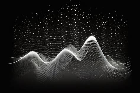 Premium Photo Abstract Digital Wave Of Particles Futuristic Point Wave Technology Background