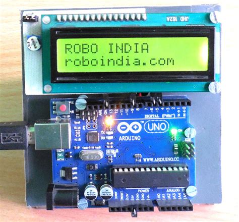 Arduino Lcd 3 Pin Interfacing Robo India Tutorials Learn