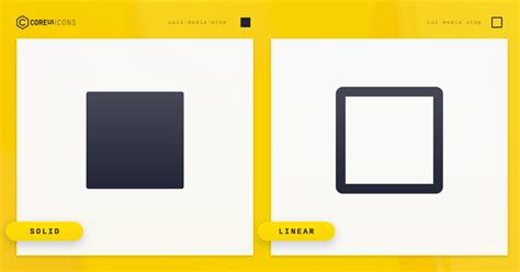 Media Stop Icon · Linear · Coreui Icons · Svg Javascript Typescript