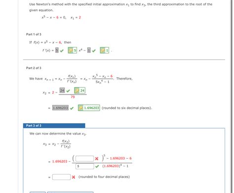 solved use newton s method with the specified initial