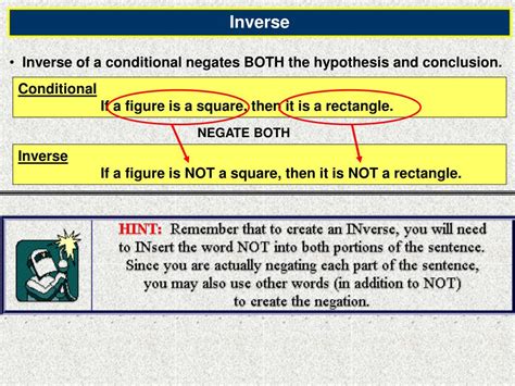 Ppt Objectives Write The Inverse And Contrapositive Of Conditional