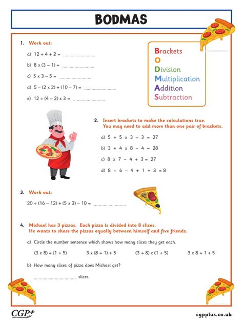 Bodmas Year 6 Printer Friendly M2wfc514 Pdf Mathematics