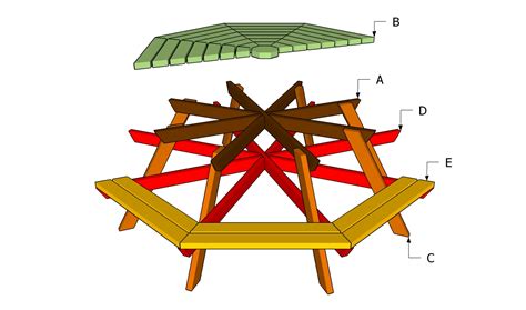 Building An Octagon Picnic Table Howtospecialist How To Build Step