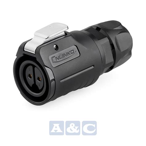Conector 2pin Hembra Incrustar Mini Liso Aandc Ingeniería