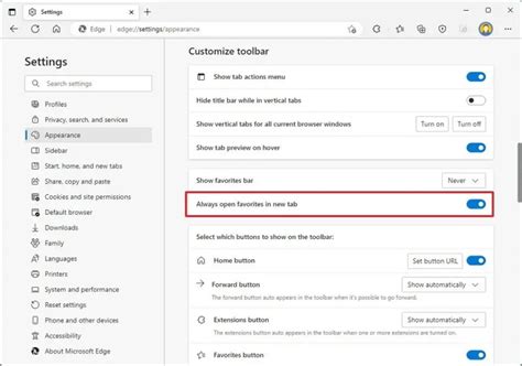 Microsoft Edge の新しいタブでお気に入りのリンクを常に開く方法 All Things Windows