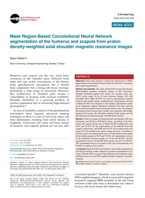 Pdf Mask Region Based Convolutional Neural Network Segmentation Of