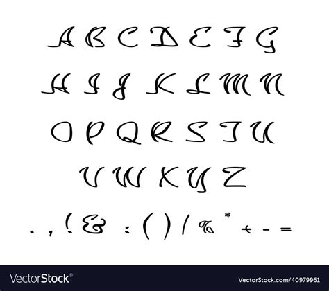 Fancy Cursive Alphabet