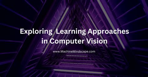 exploring different learning approaches in computer vision machine