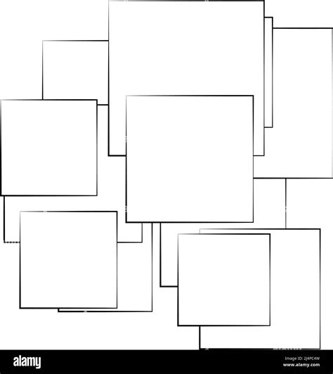 Random Rectangles Structure Vector Composition Pattern Stock Vector