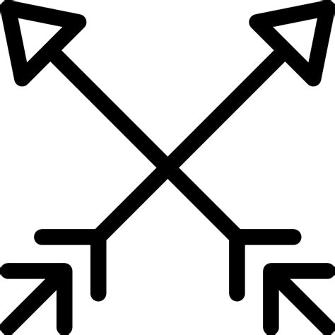 Crossed Arrows Vector SVG Icon SVG Repo