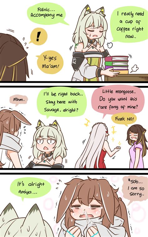 Amiya Kal Tsit Warfarin And Folinic Arknights Drawn By Guin Guin Danbooru