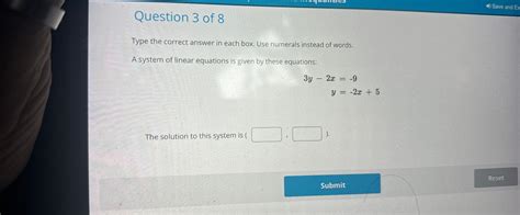 Solved Question Of Type The Correct Answer In Each Box Chegg Com
