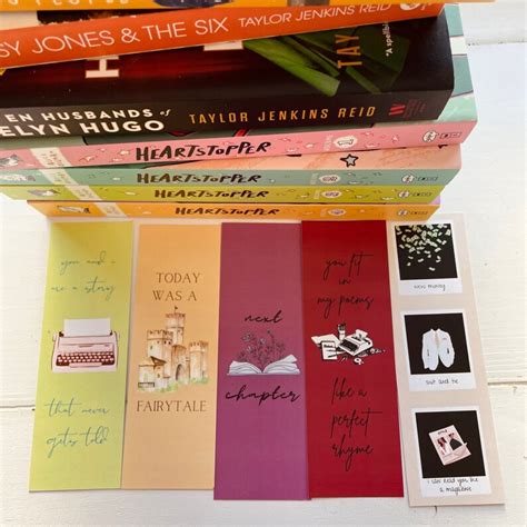 Taylor Swift Bookmarks Eras Lyrics Bundle Etsy