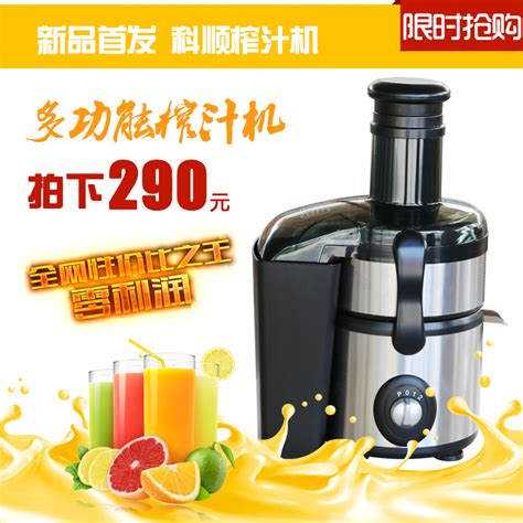 科顺家用榨汁机多功能 电动原汁机低速榨汁机不锈钢榨汁机原汁机北京雄鹏世纪厨业