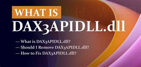 DAX APIDLL Dll How To Fix Should I Remove It