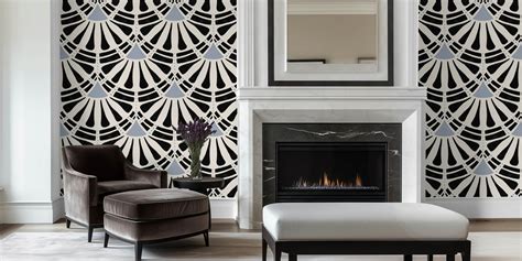 Monochrome Geometric Wallpaper Design