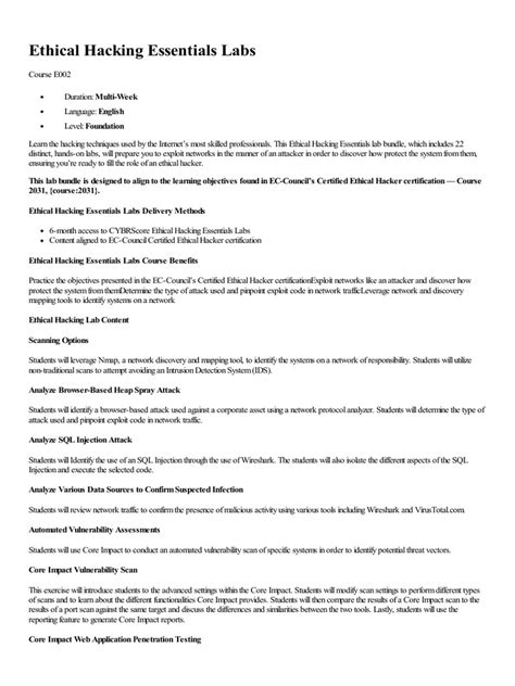 Ethical Hacking Essentials Labs Pdf