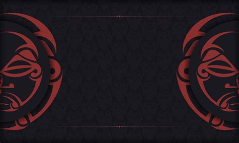 정치가 스타일의 패턴에 얼굴이있는 엽서의 디자인 신들의 가면과 로고를 위한 장소가 있는 블랙 템플릿 배너 마야에 대한 스톡 벡터 아트 및 기타 이미지 Istock