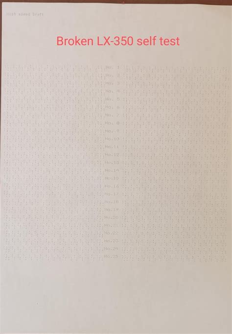 Epson Lx 350 Dot Matrix Vertical Alignment Issue Repson