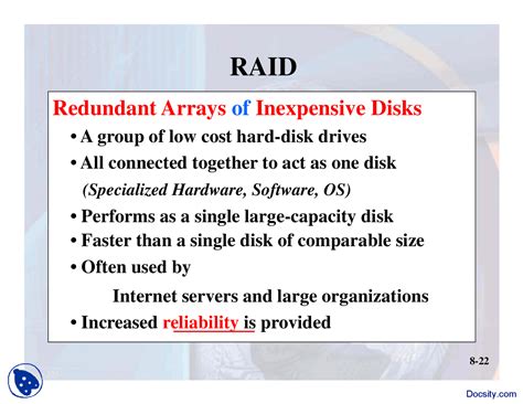 Redundant Arrays Of Inexpensive Disks Information Technology Lecture