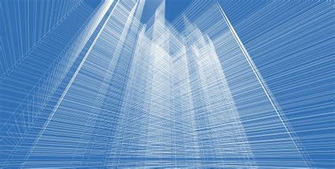 3d 일러스트레이션 아키텍처 건물 원근 선 0명에 대한 스톡 사진 및 기타 이미지 0명 3차원 형태 개념 Istock