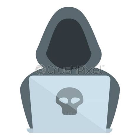 Hacker Laptop Icon Cartoon Vector Computer Steal Stock Vector 5948371 Crushpixel