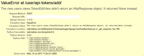 Cannot Generate Token From Site View · Issue 1362 · Netbox Community