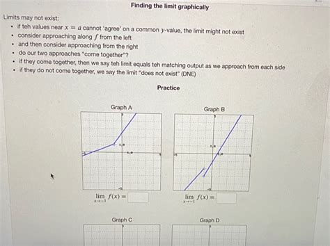 Solved Finding The Limit Graphically Limits May Not Exist