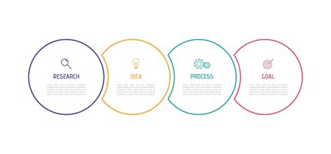 Premium Vector Business Process Infographic Template Thin Line Design With Numbers 4 Options