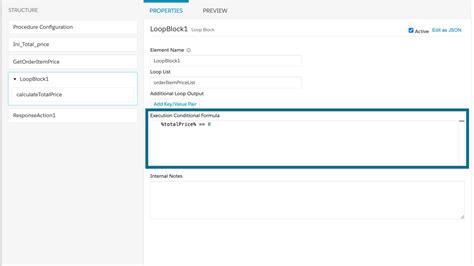 loop block in integration procedure